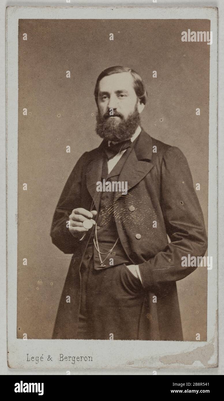 Portrait of Didron Edward (1836-1902), (glass painter, writer) Portrait ...