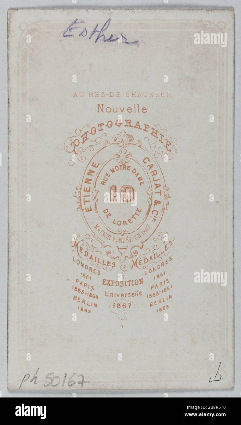 Portrait of Esther (actress) Portrait d'Esther, actrice. Carte de ...