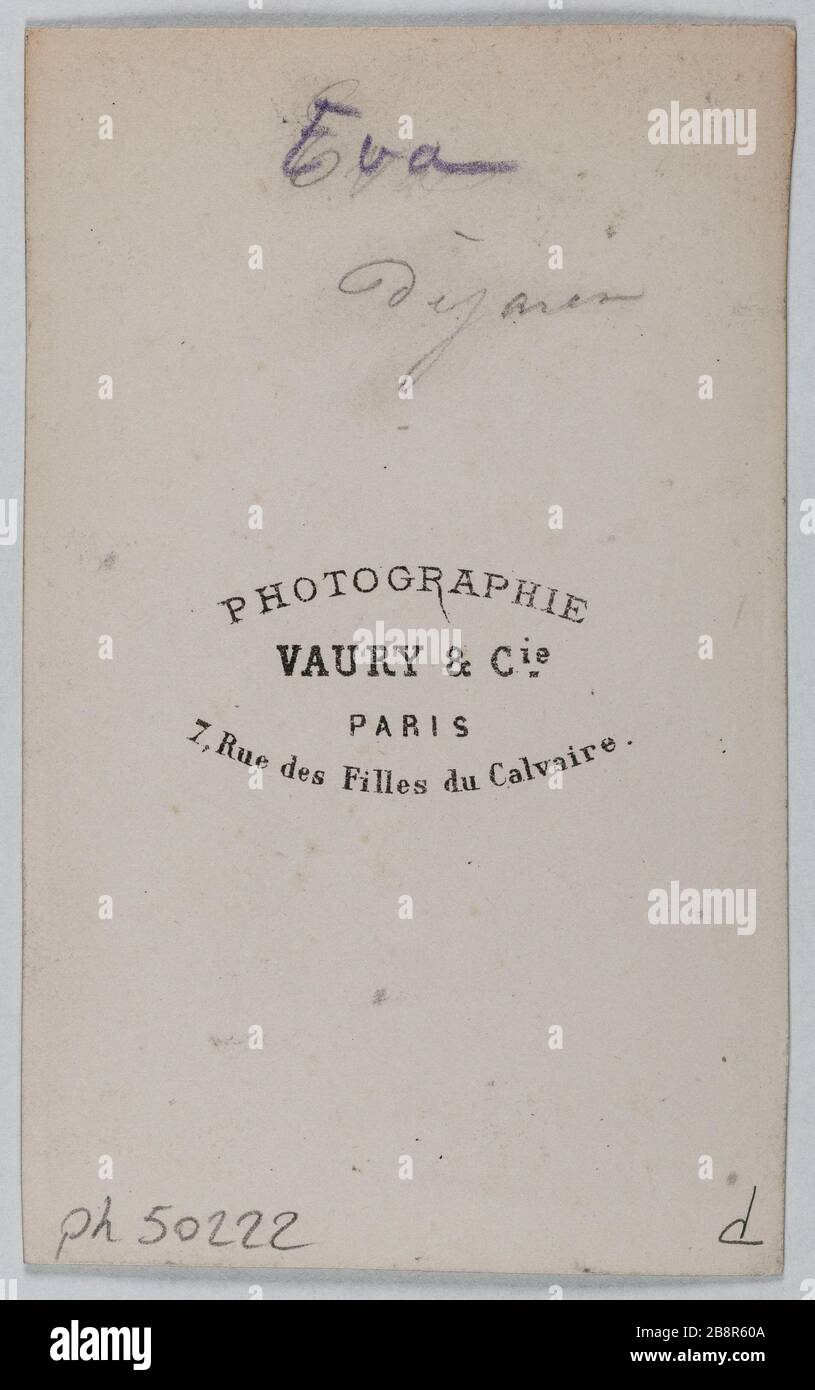 Portrait of Eva (actress) Vaury et Cie. Portrait d'Eva actrice. Carte ...