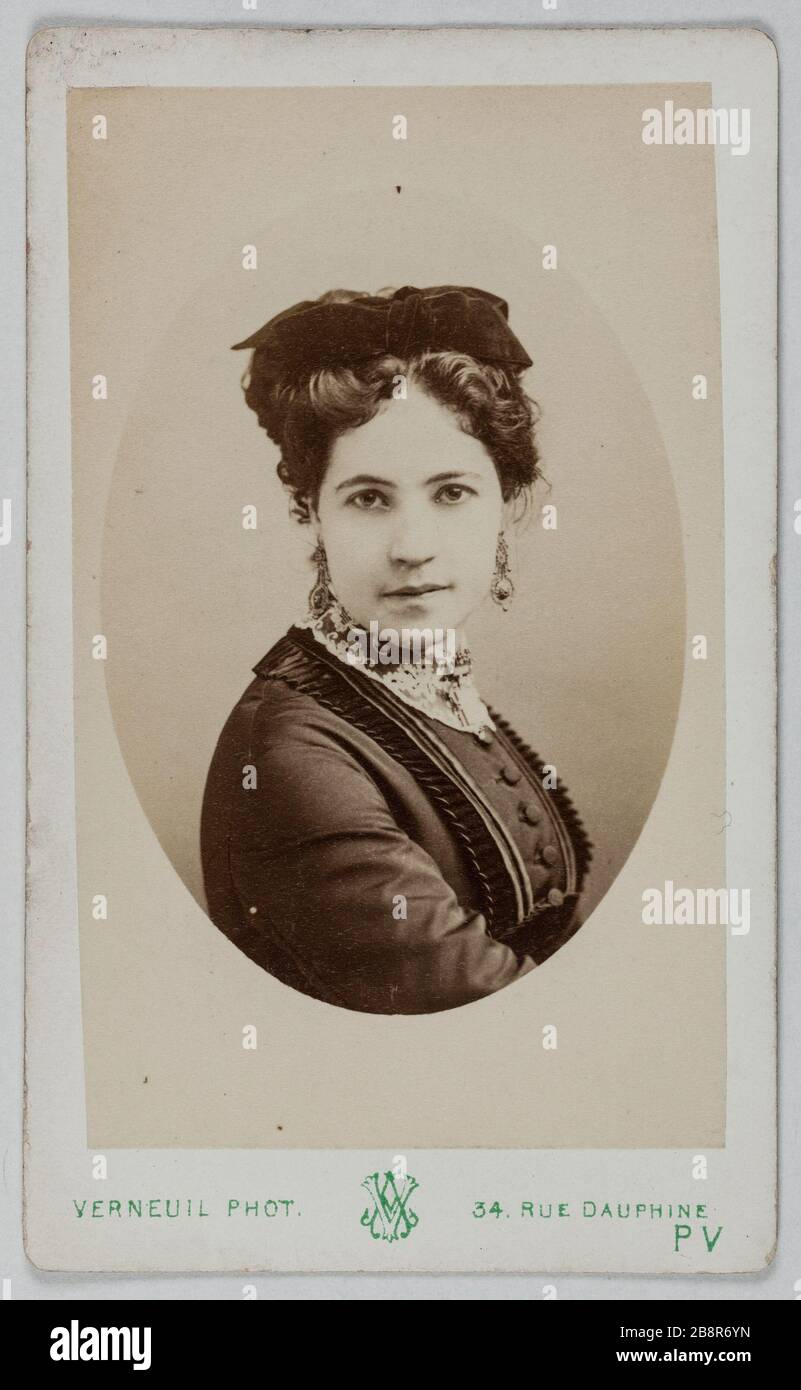 Portrait of Rachel Félix or Dinah (actress) Auguste Marie Verneuil ...