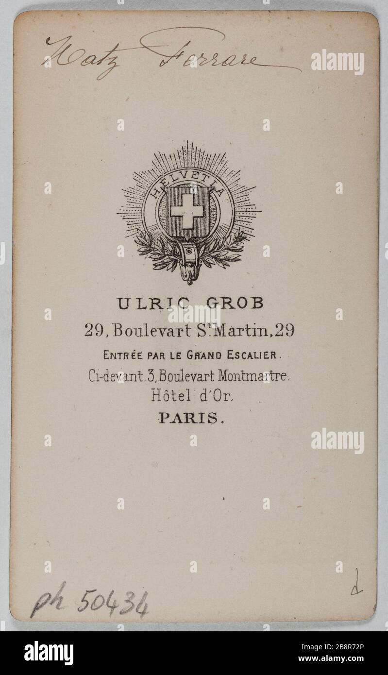Portrait of Ferrara Denise (wife of Mr. Matz) (actress) Ulric Grob ...