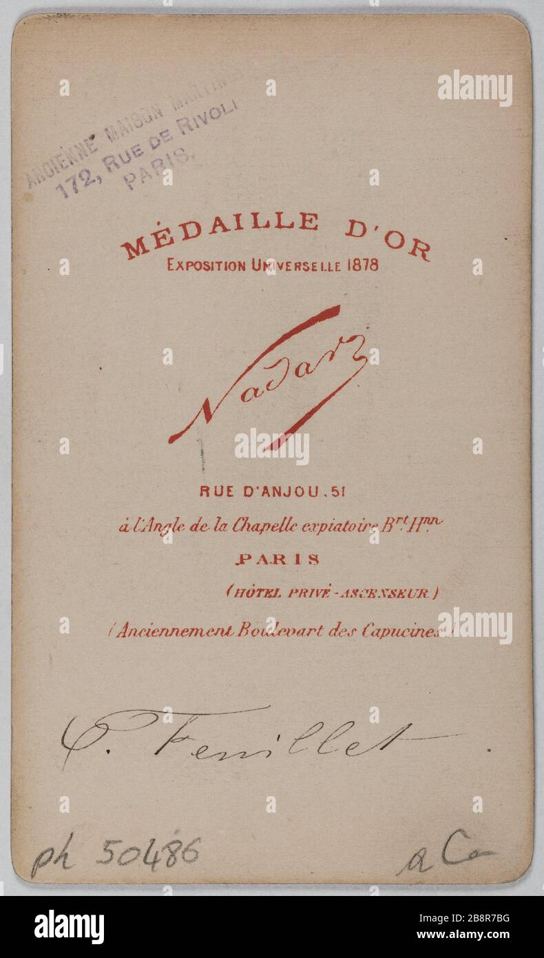 Portrait of Octave Feuillet, (1821-1890), (novelist, playwright) Nadar ...