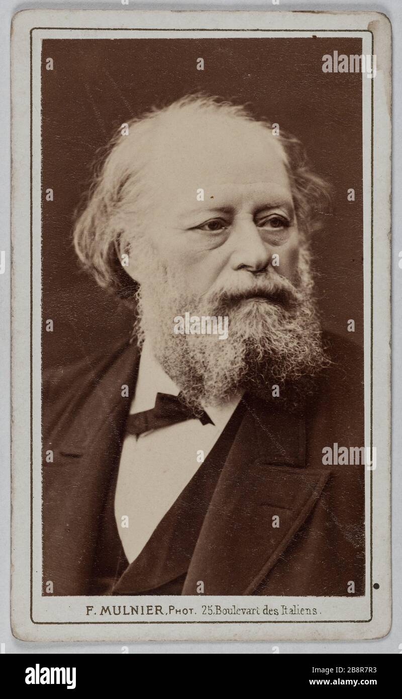 Portrait of François Louis French (1814-1897), (painter, lithographer ...