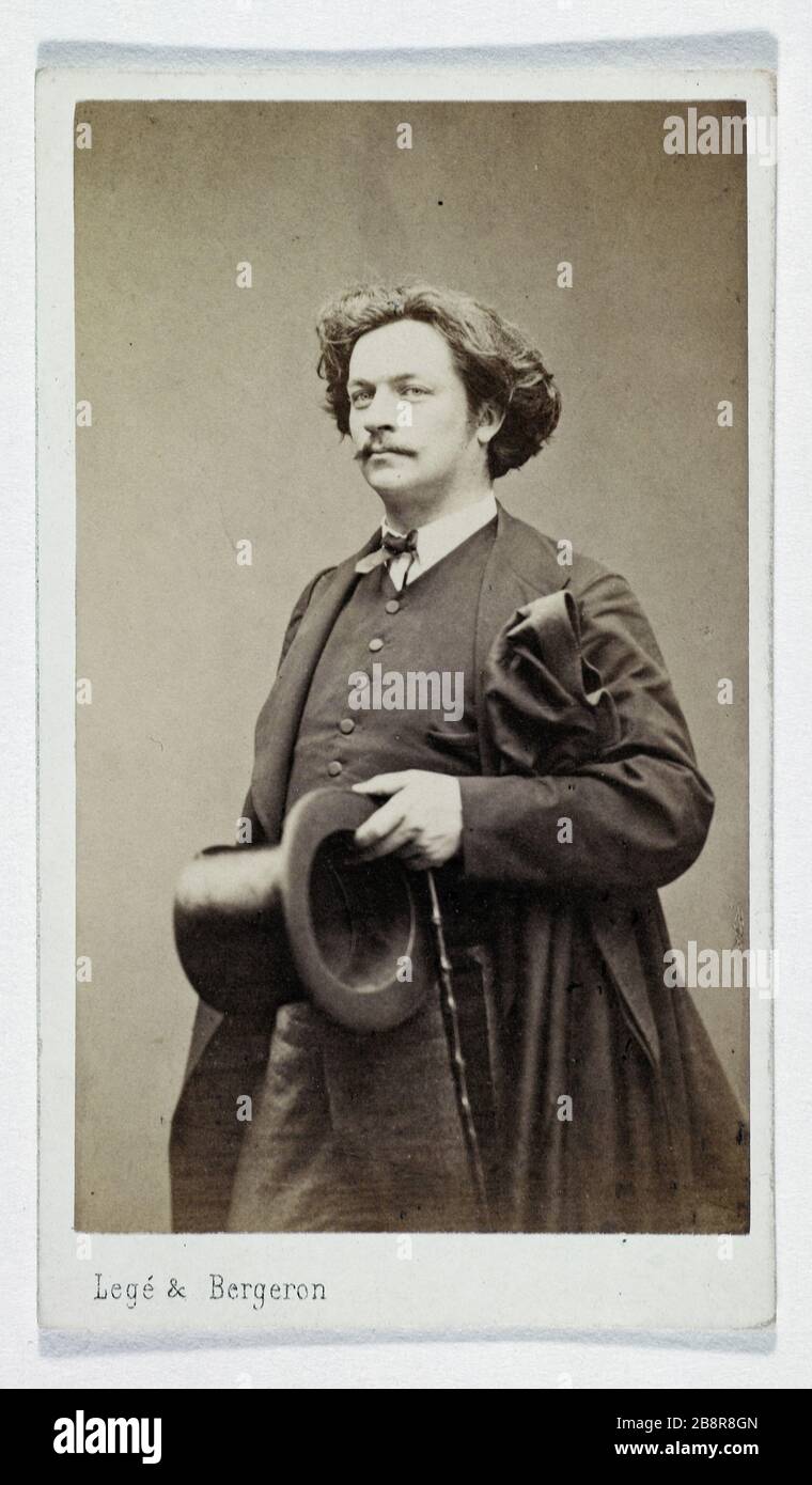 CARD OF ANDRE GILL "Carte de visite d'André Gill, dessinateur français ...