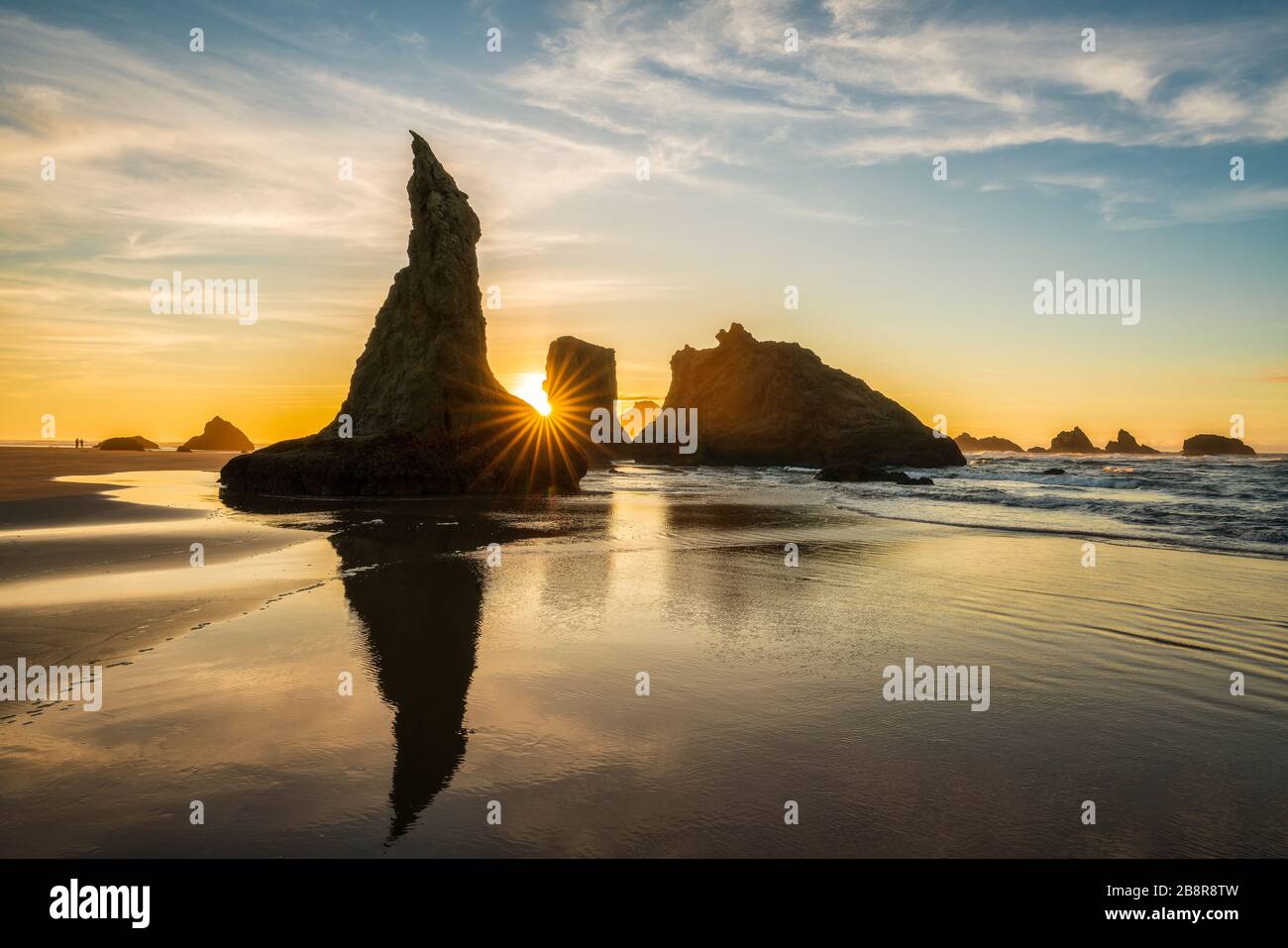 Oregon Coast Sunset Stock Photo - Alamy