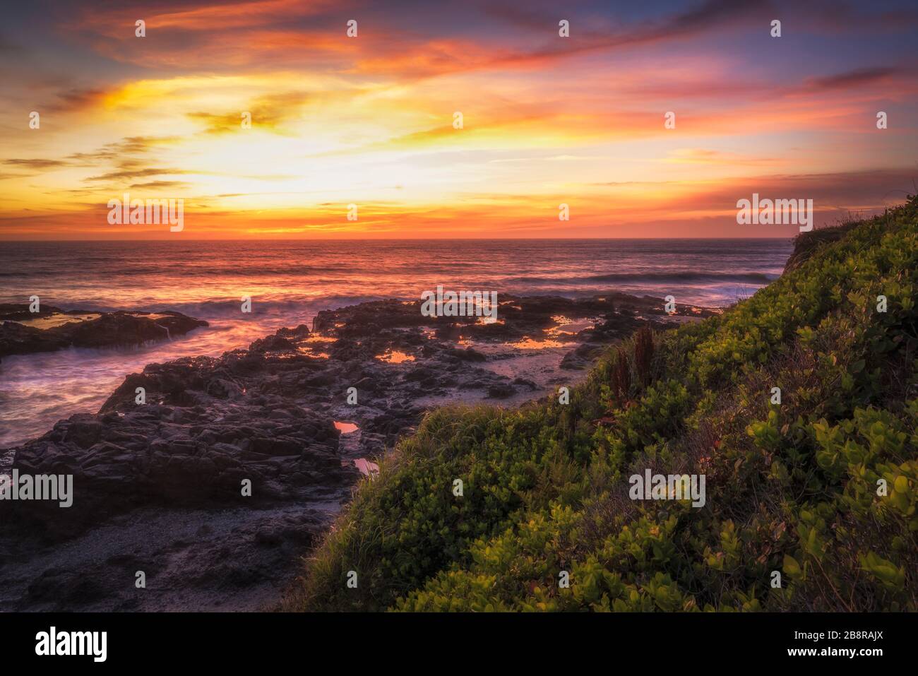 Oregon Coast Sunset Stock Photo - Alamy
