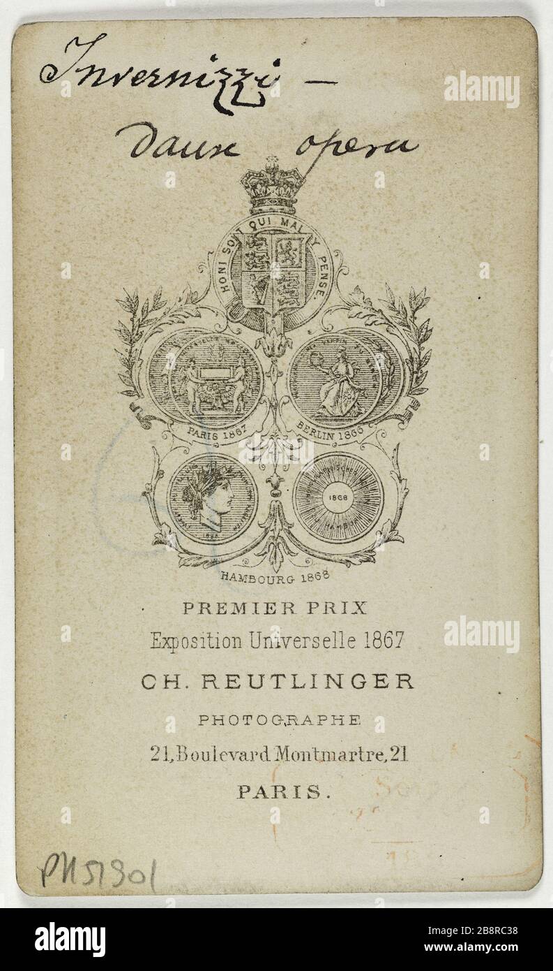 Portrait of Invernizzi, (dancer at the Opera in 1870) Portrait d ...