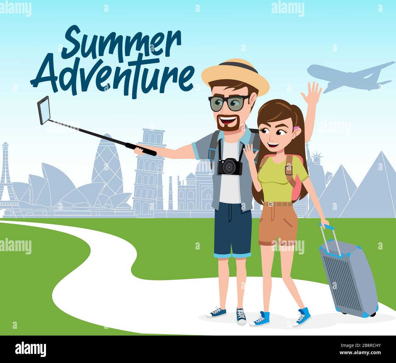 Man tourist phone in Stock Vector Images - Alamy