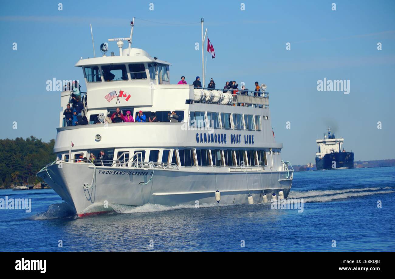 Alexandria Bay, New York, U.S.A - October 24, 2019 - The view of cruise ...