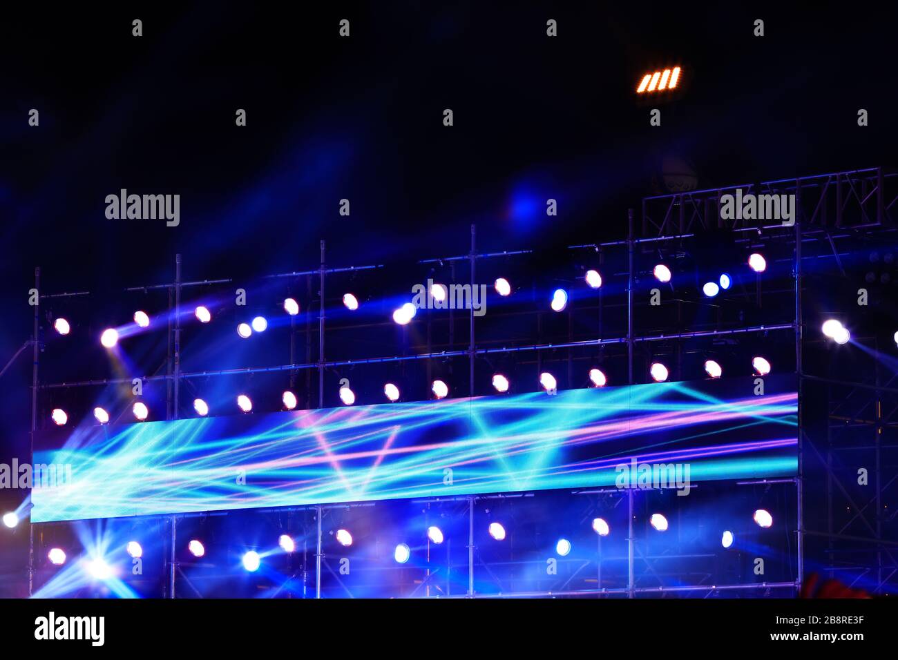 The stage spotlight at night Stock Photo - Alamy