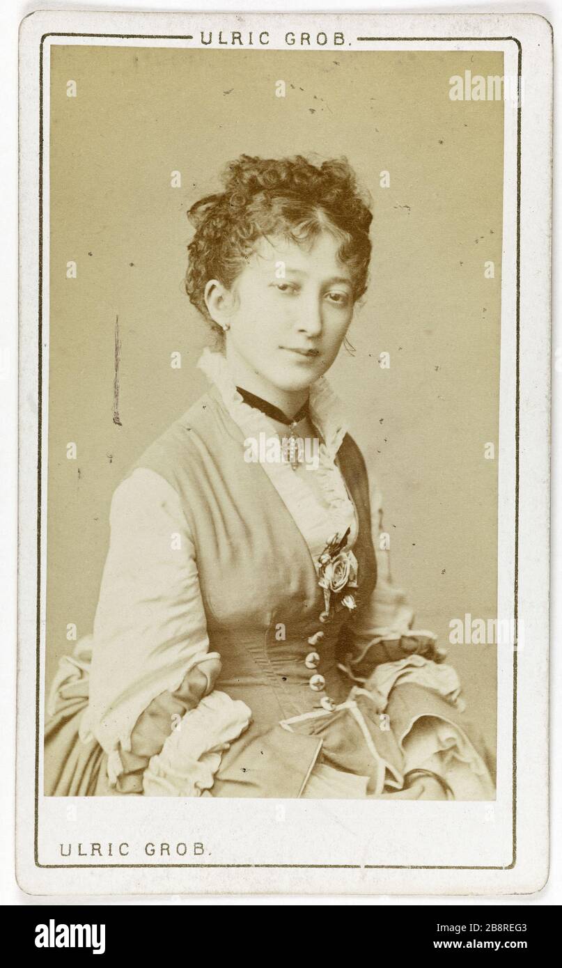 Portrait de Marsan, actress at the Theater du Palais Royal. Ulric Grob ...