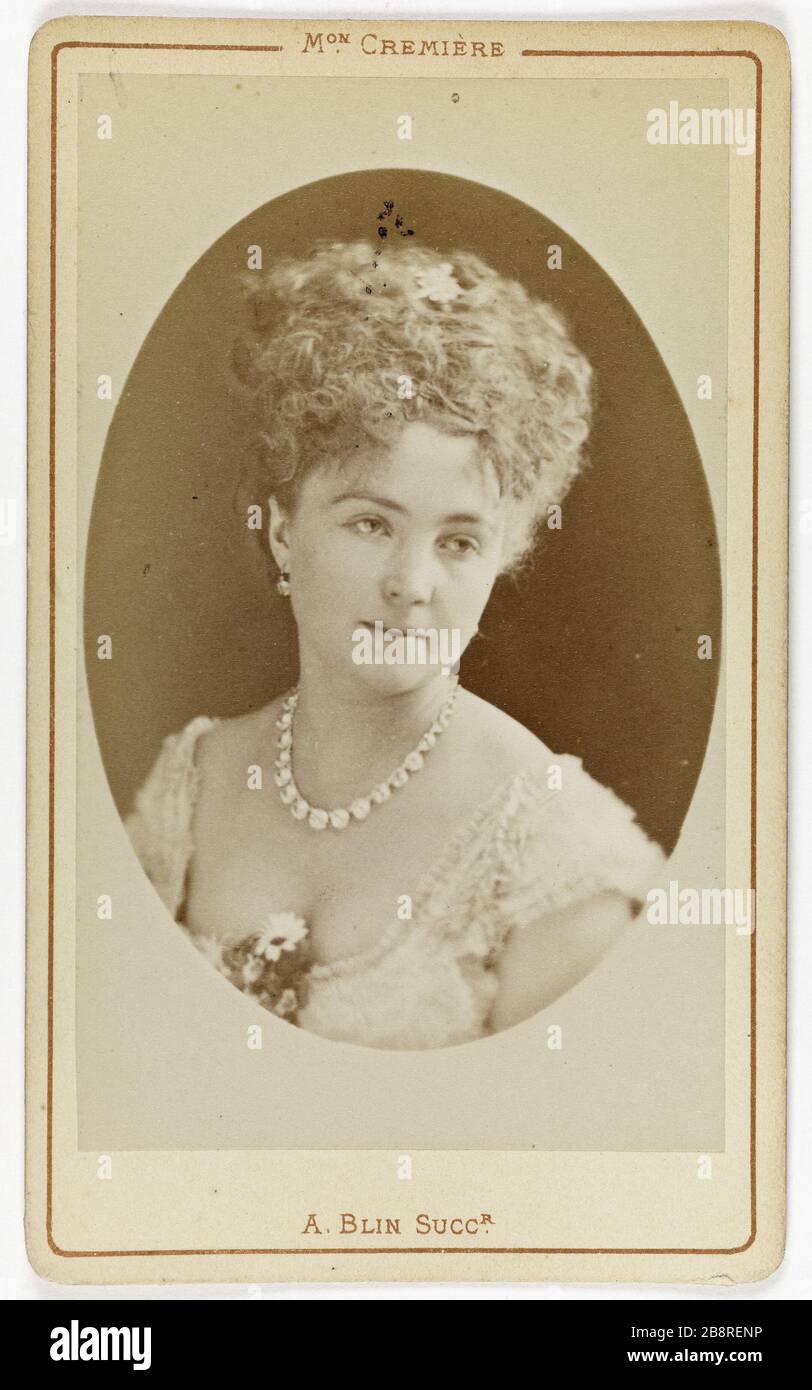 Portrait of Alice Martha actress. Auguste Pierre Blin (actif entre 1867 ...