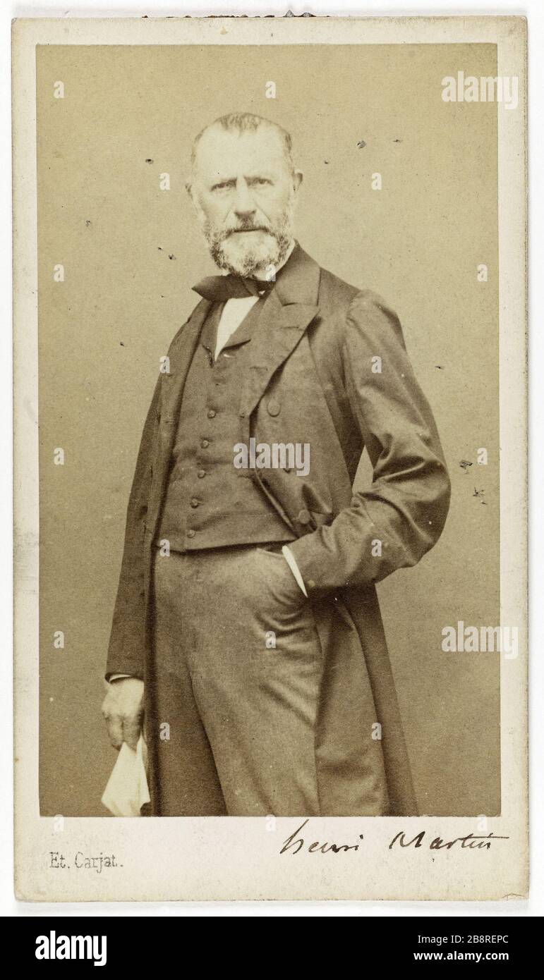 Portrait of Henri Martin (1810-1883), historian and politician. Carjat ...