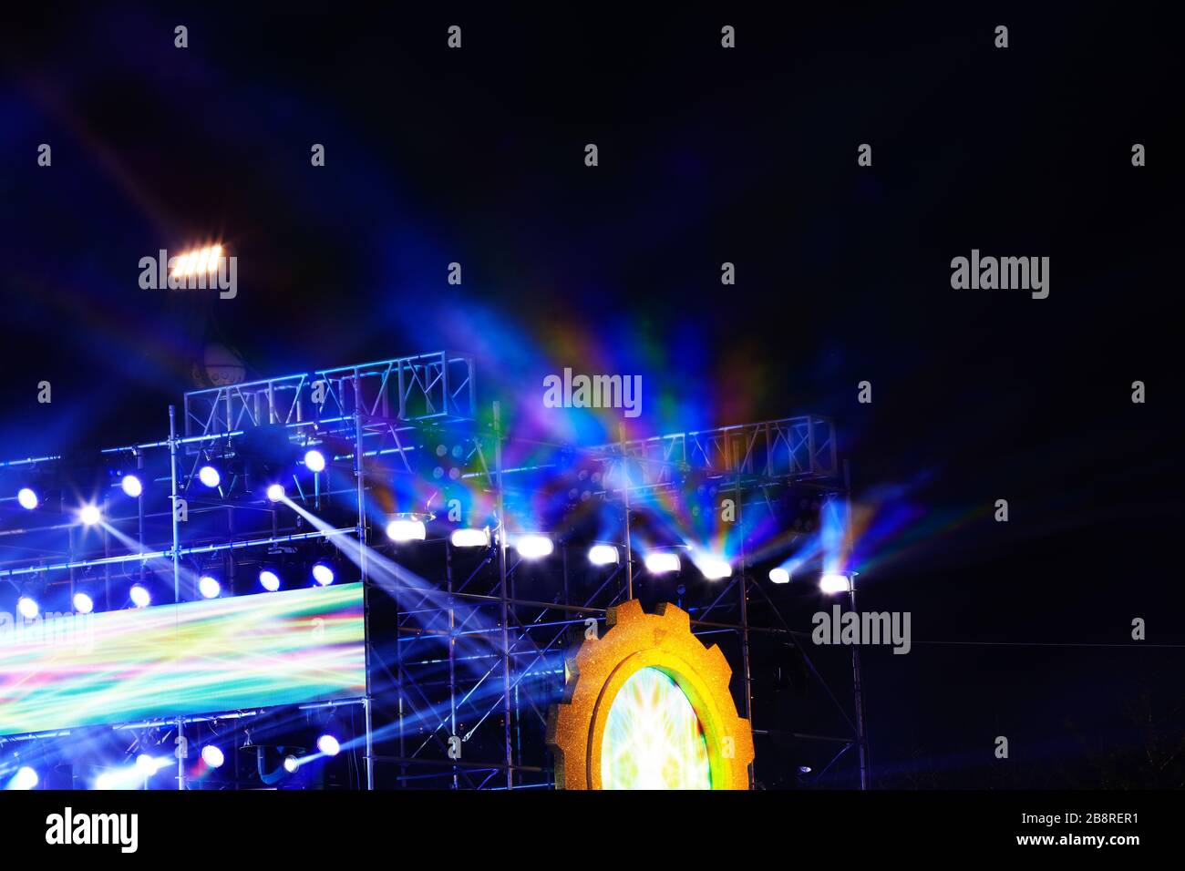 The stage spotlight at night Stock Photo - Alamy