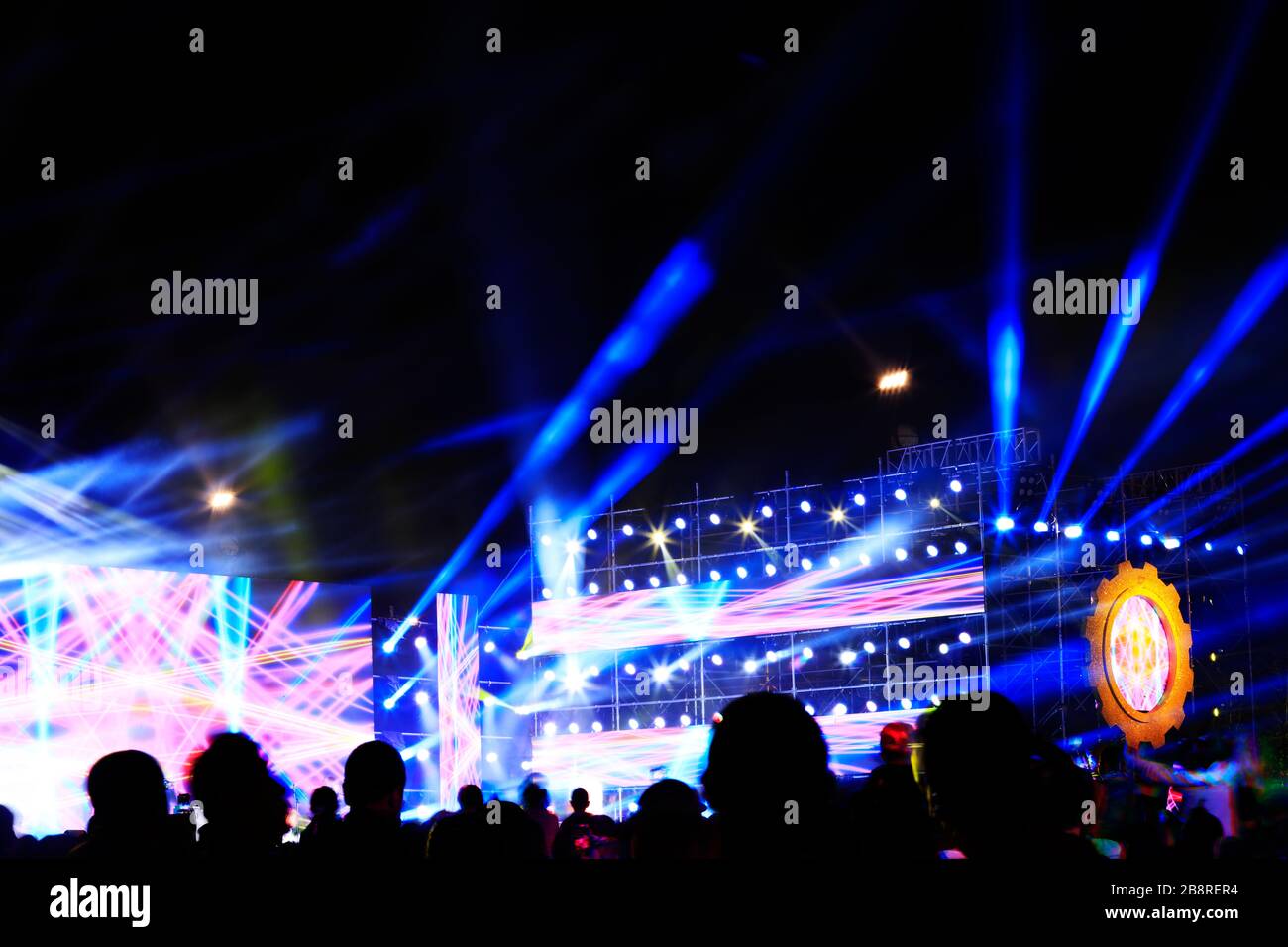 The stage spotlight at night Stock Photo - Alamy
