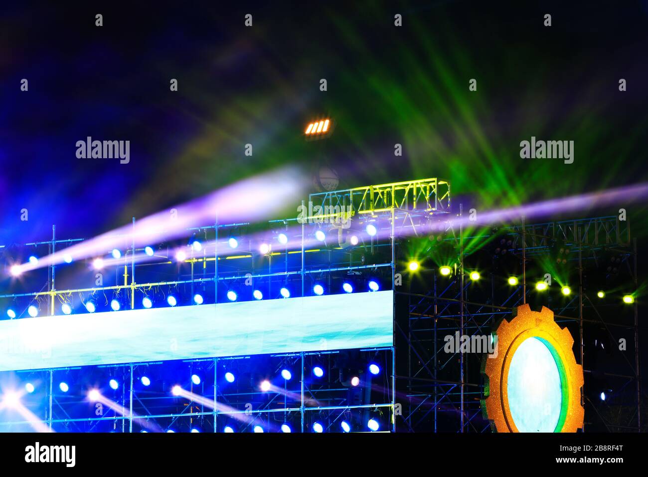 The stage spotlight at night Stock Photo - Alamy