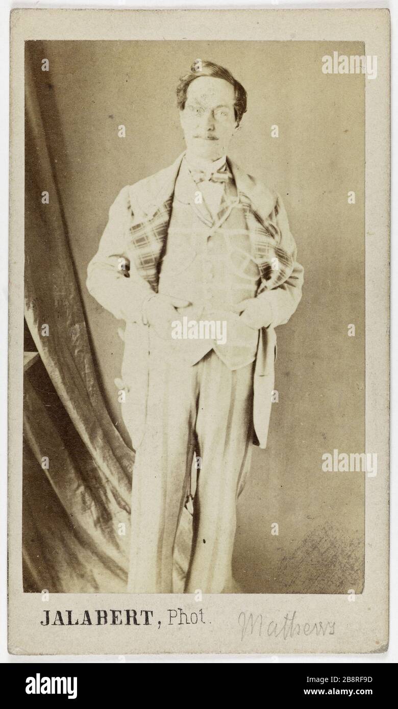 Portrait of Mathews actor? Jalabert, Adolphe. Portrait de Mathews ...