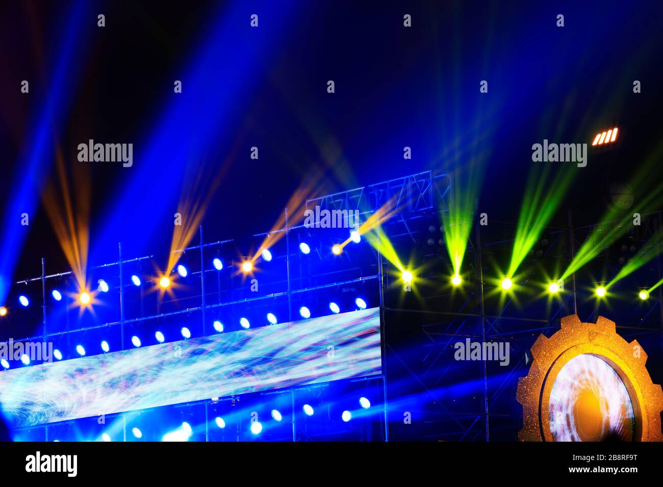 The stage spotlight at night Stock Photo - Alamy