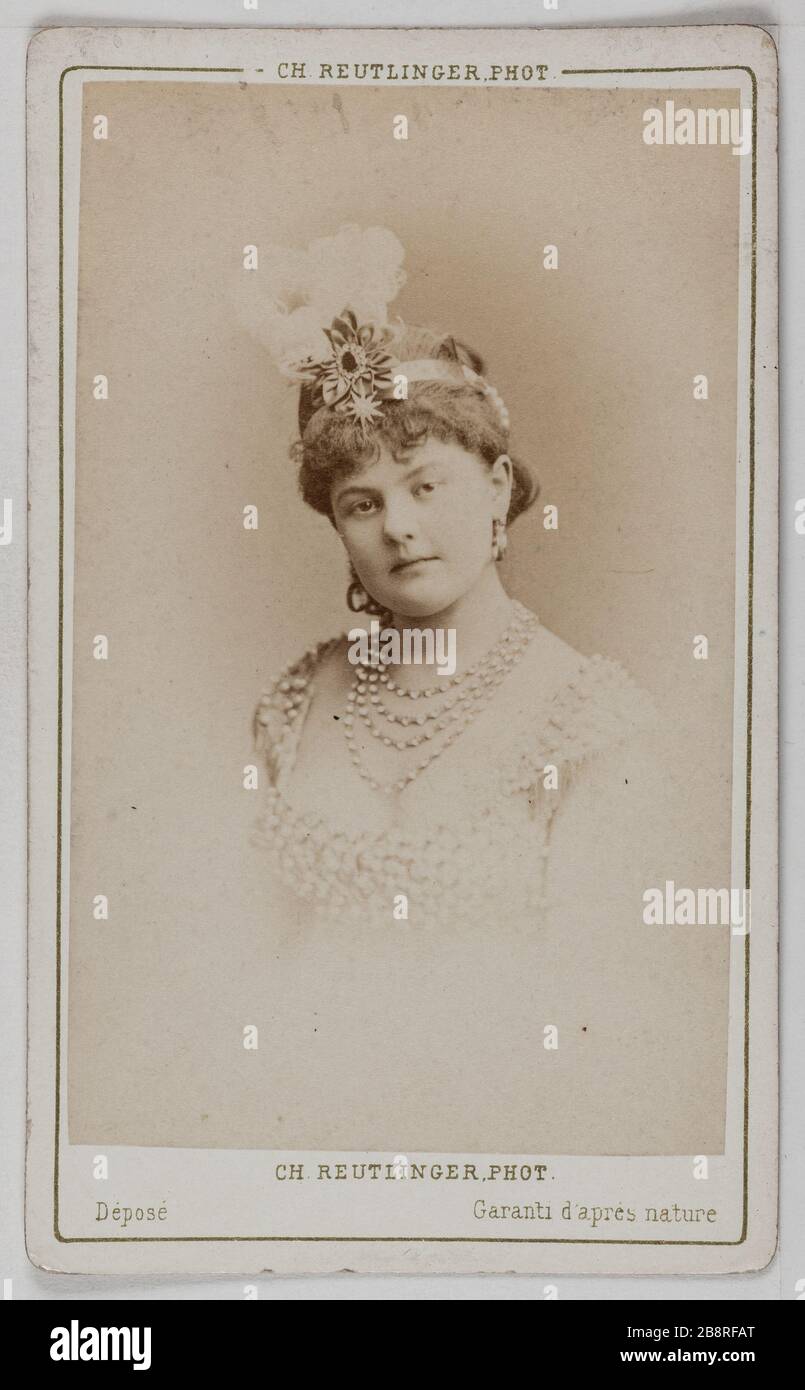 Portrait of Madeleine (actress) Portrait de Madeleine, actrice. Carte ...