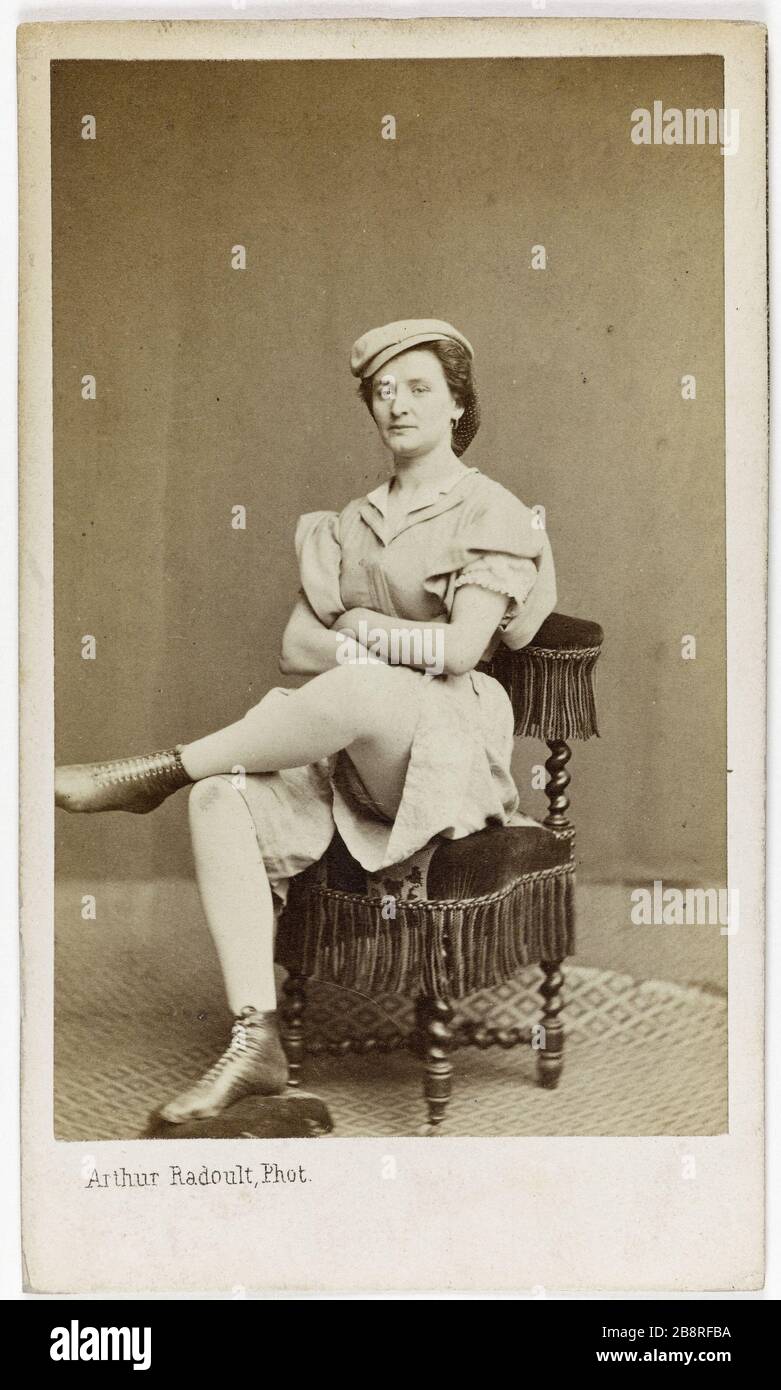 Portrait of Matilda, actress Theater des Bouffes-Parisiens. Arthur ...