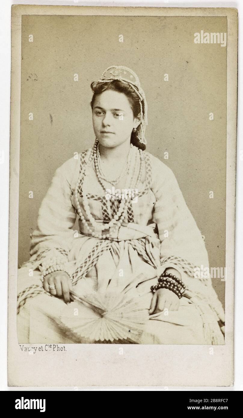 Portrait of Matilda, actress at the Theater de la Porte Saint-Martin ...
