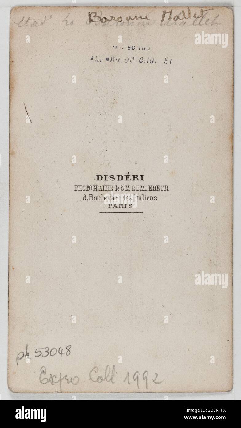 Portrait of Baroness Mallet Portrait de la Baronne Mallet. Carte de ...