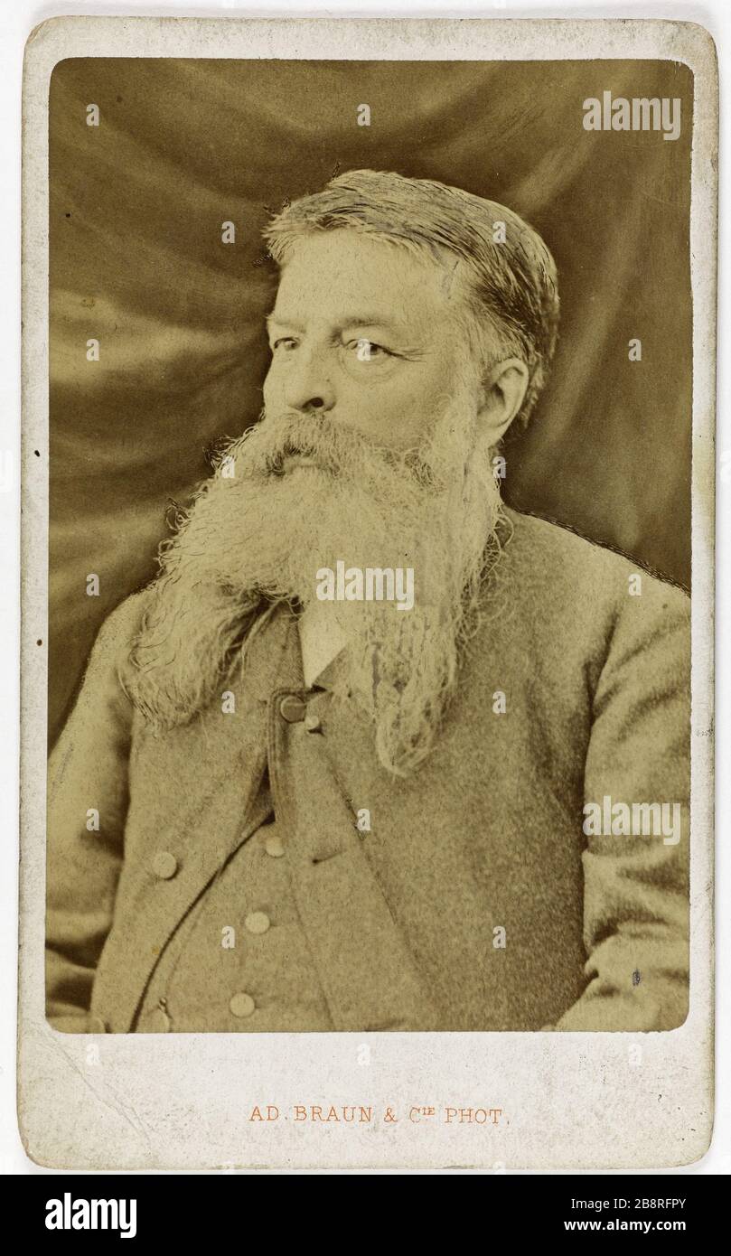 Portrait of Ernest Meissonier (1815-1891), painter. Ad. Braun & Cie ...