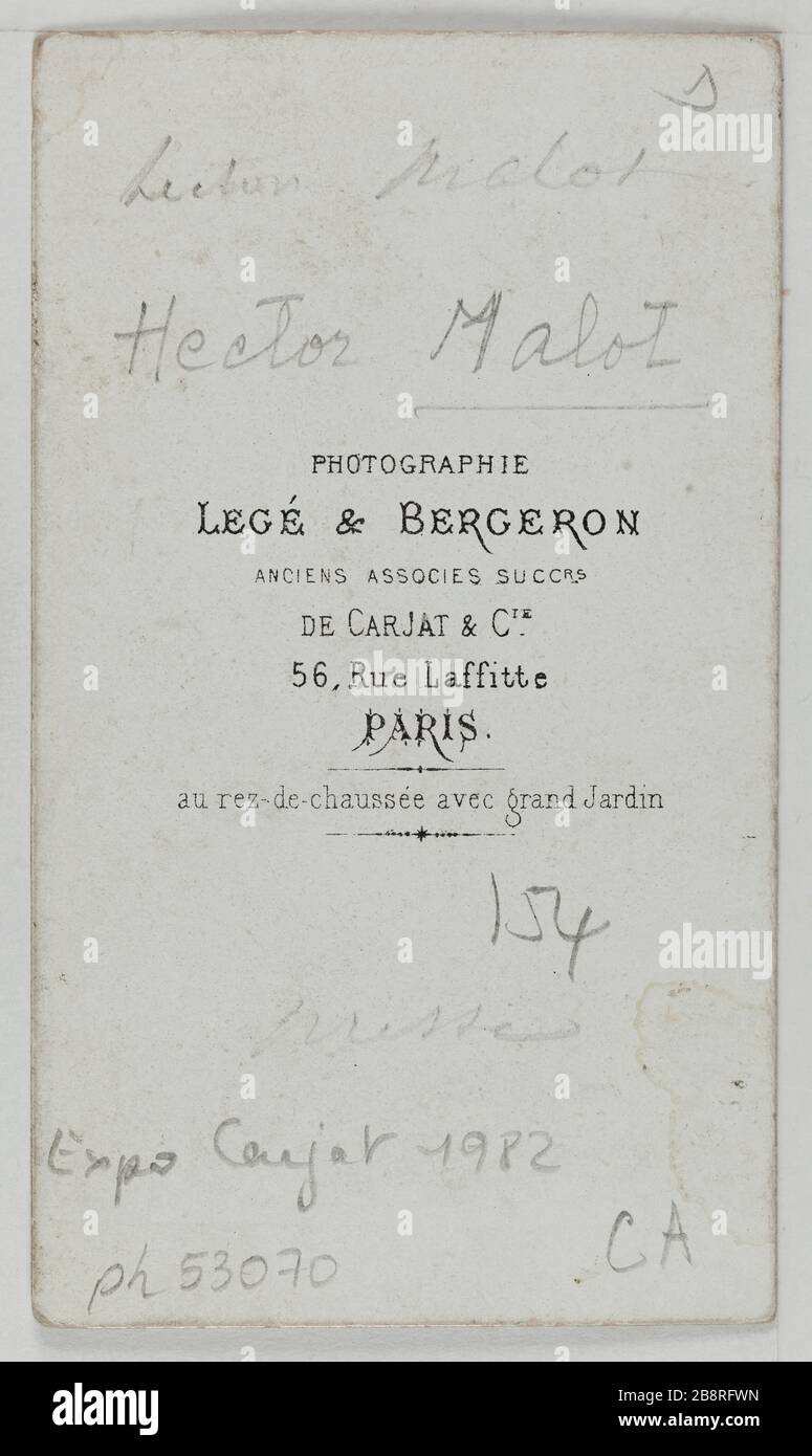 Portrait of Hector Malot, (1830-1907), (literary) Portrait de Malot ...