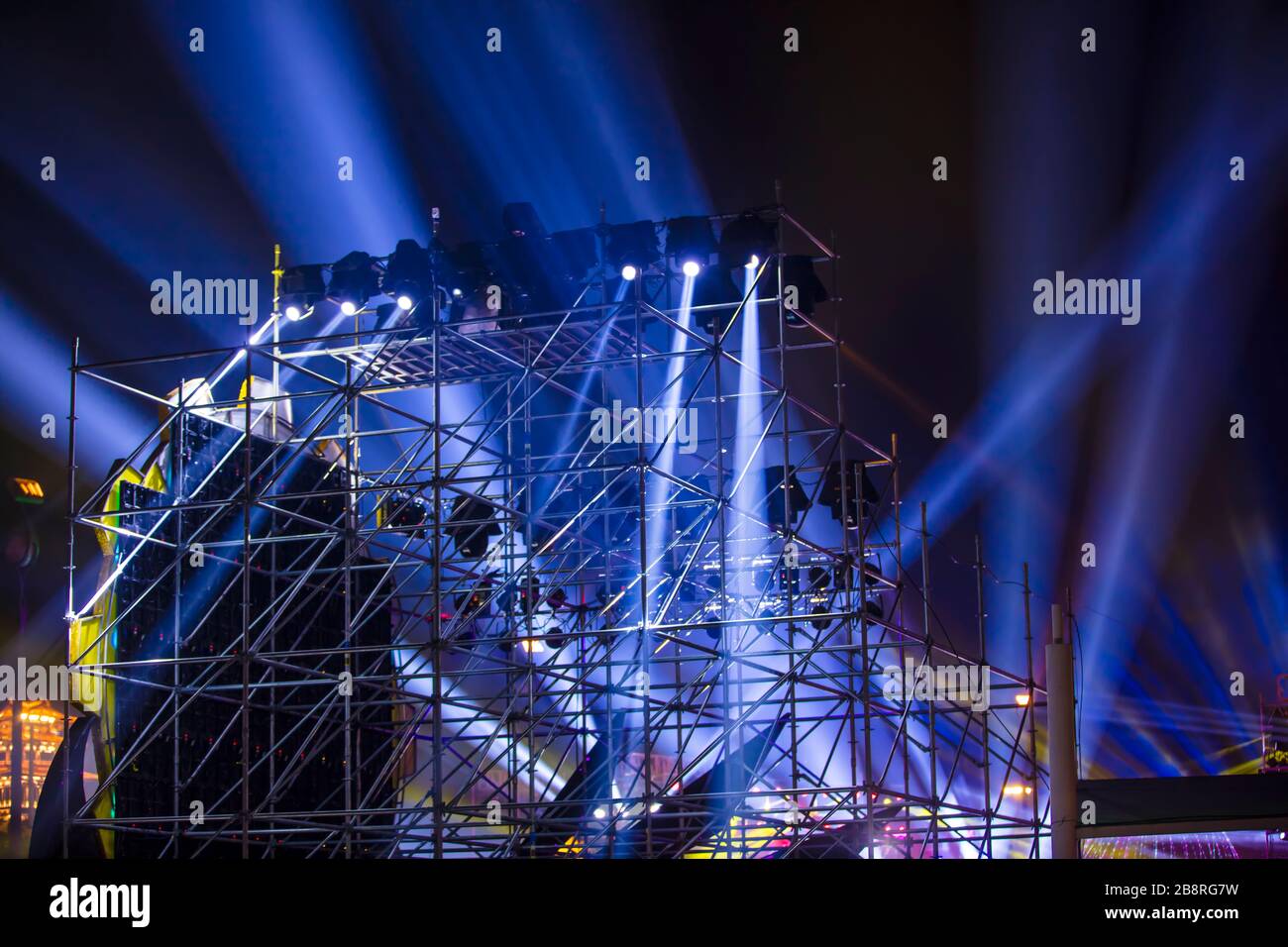 The stage spotlight at night Stock Photo - Alamy