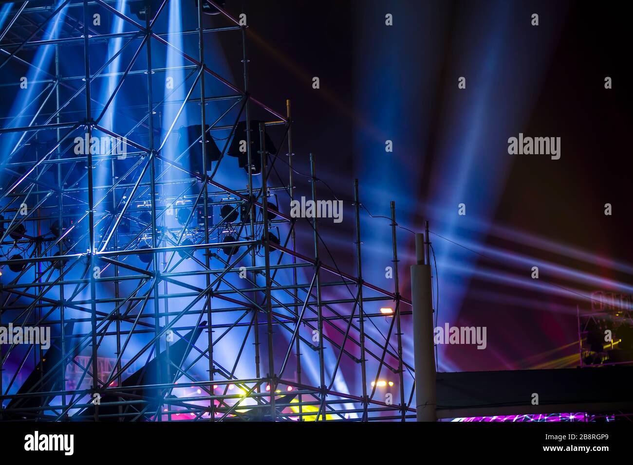 The stage spotlight at night Stock Photo - Alamy