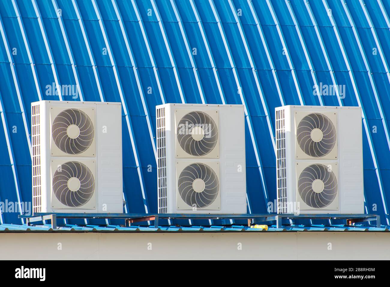 Air compressor on roof top at the factory Stock Photo - Alamy