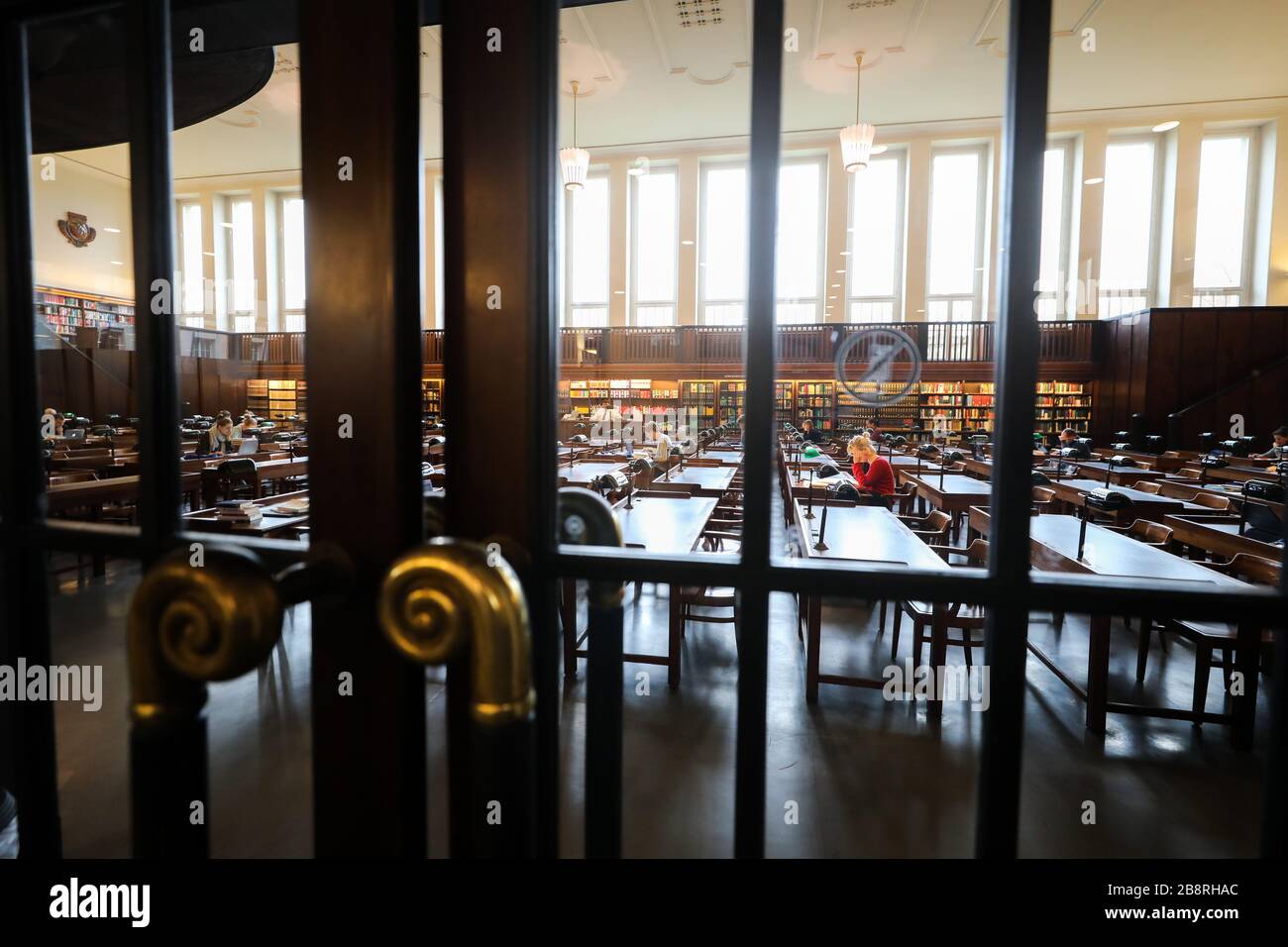 Leipzig, Germany. 14th Feb, 2020. View into the reading room of the ...