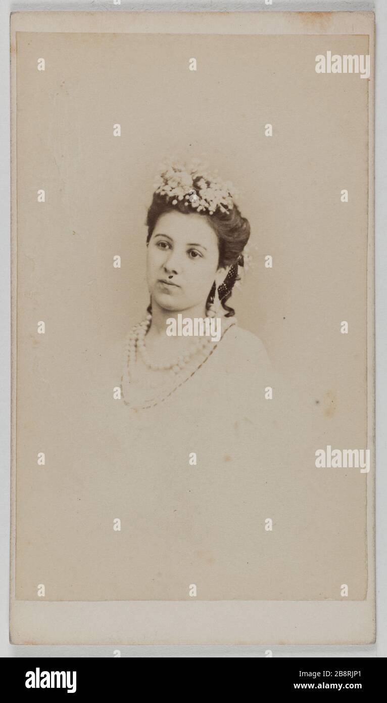 Portrait of Lena (actress) Portrait de Léna, actrice. 1860-1890. Carte ...