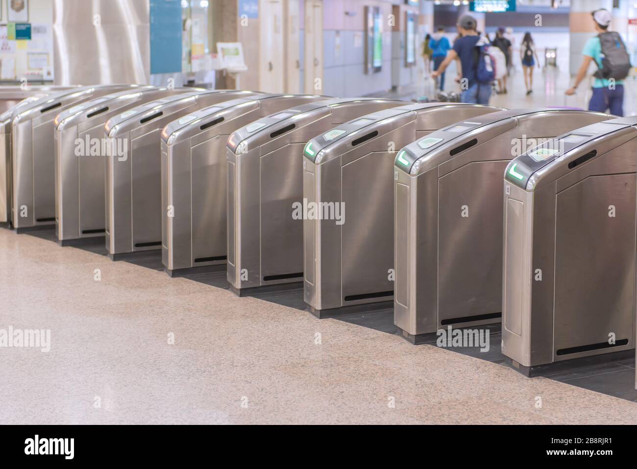 Entrance of metro railway station, MRT rail Stock Photo - Alamy