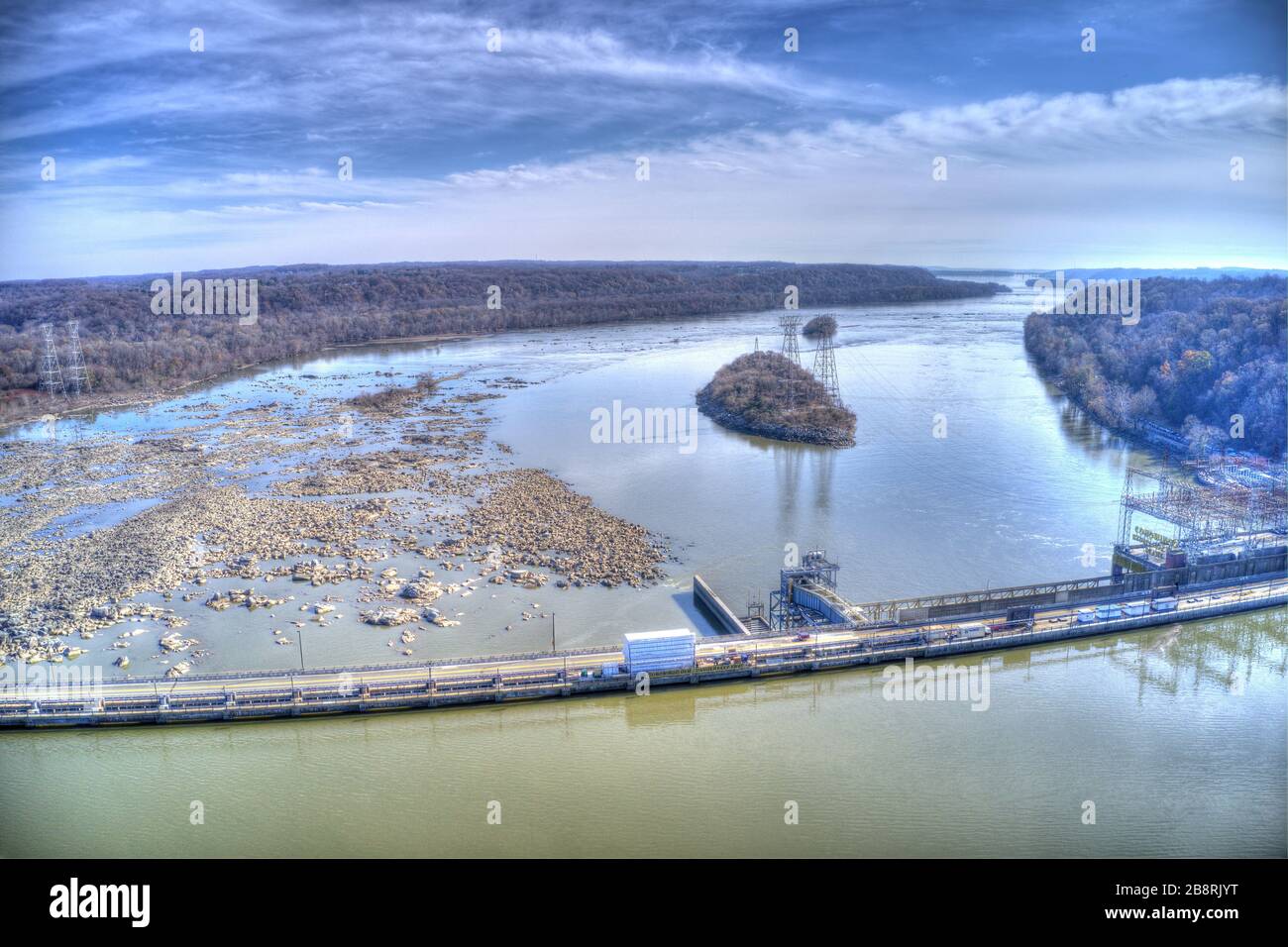 Aerial View Conowingo Hydroelectric Dam Maryland Stock Photo - Alamy