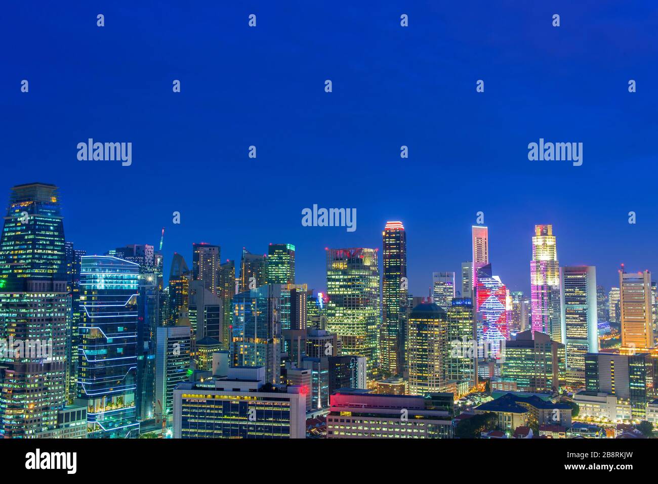 Contemporary Architecture Office Building In The City during twilight ...