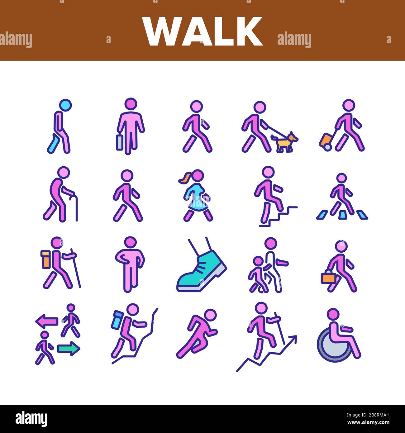 Signs walkway Stock Vector Images - Alamy