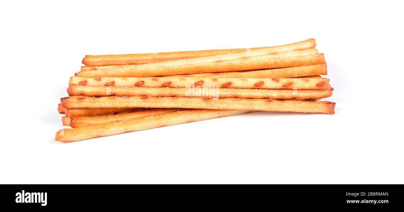 Cracker pretzel sticks isolated on white background Stock Photo - Alamy