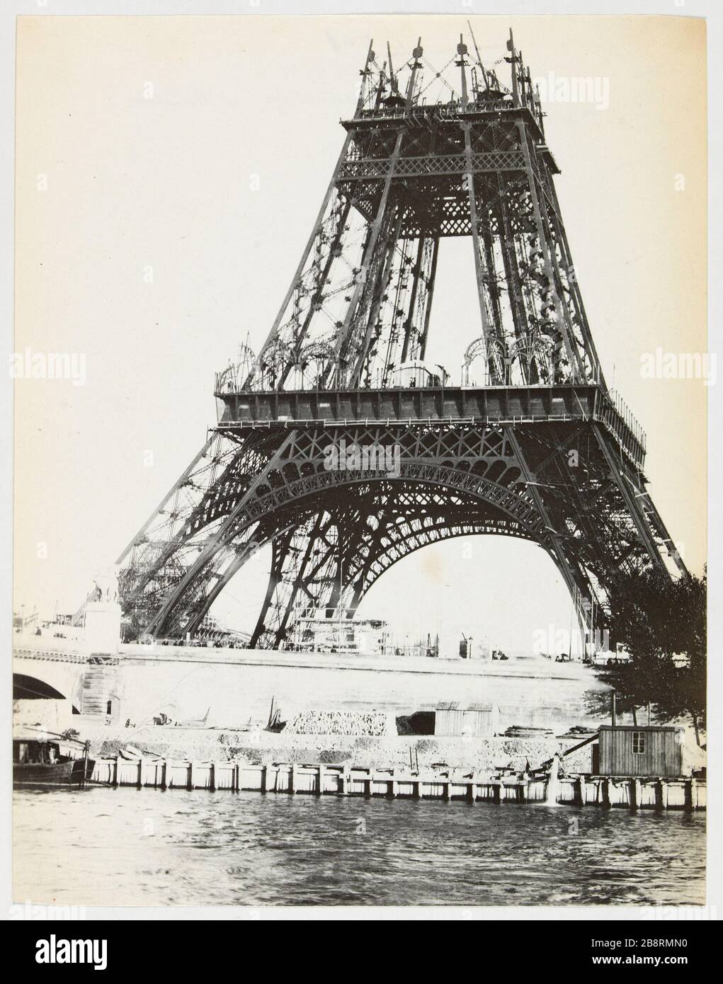 The Eiffel Tower under construction (height). View of the Eiffel Tower ...