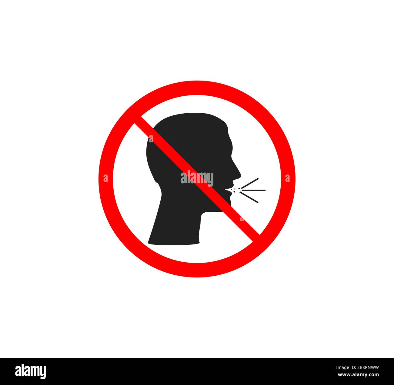 Cough, flu icon. Vector illustration, flat design Stock Vector Image ...