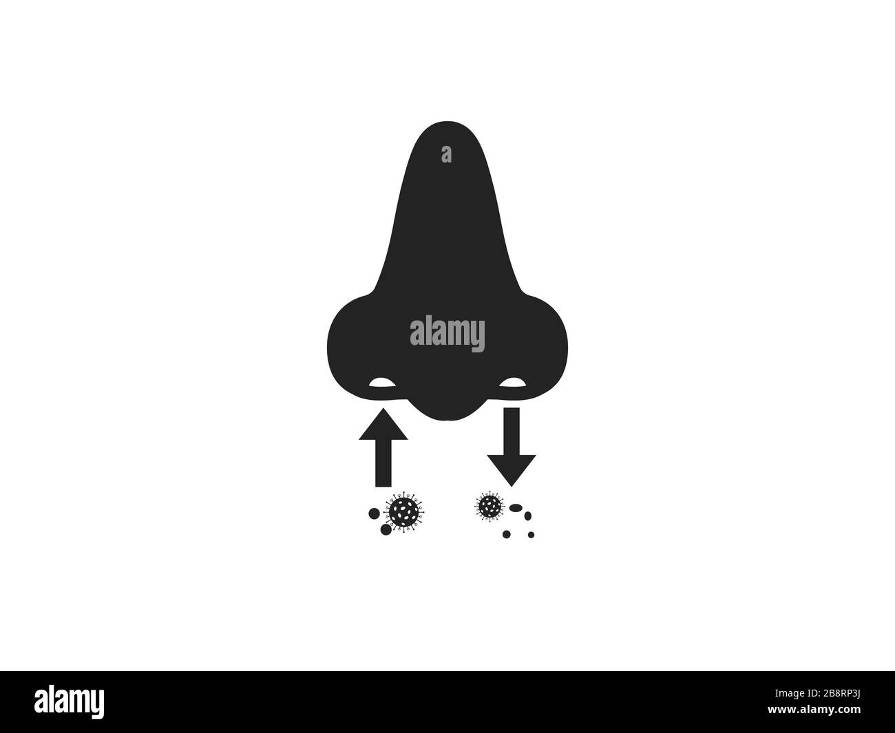 Nose, flu sickness icon, coronavirus. Vector illustration Stock Vector ...