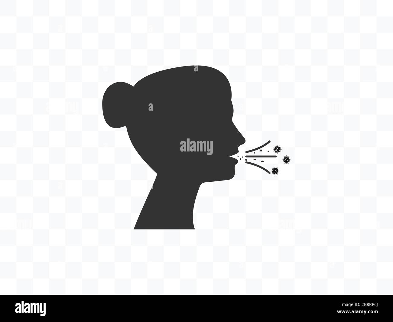 Common cold, cough, flu icon. Vector illustration, flat design Stock ...