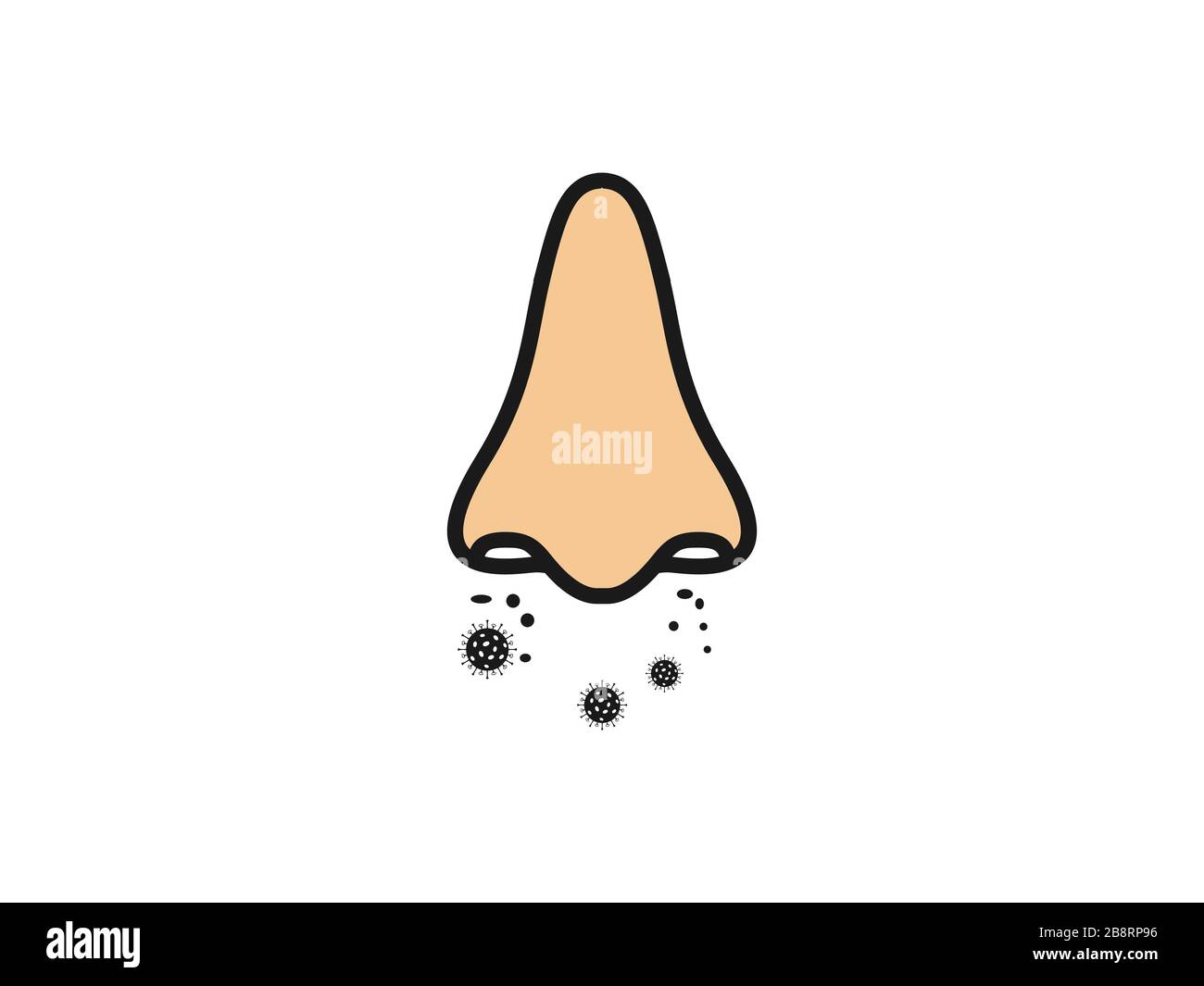 Nose, flu sickness icon, coronavirus. Vector illustration Stock Vector ...