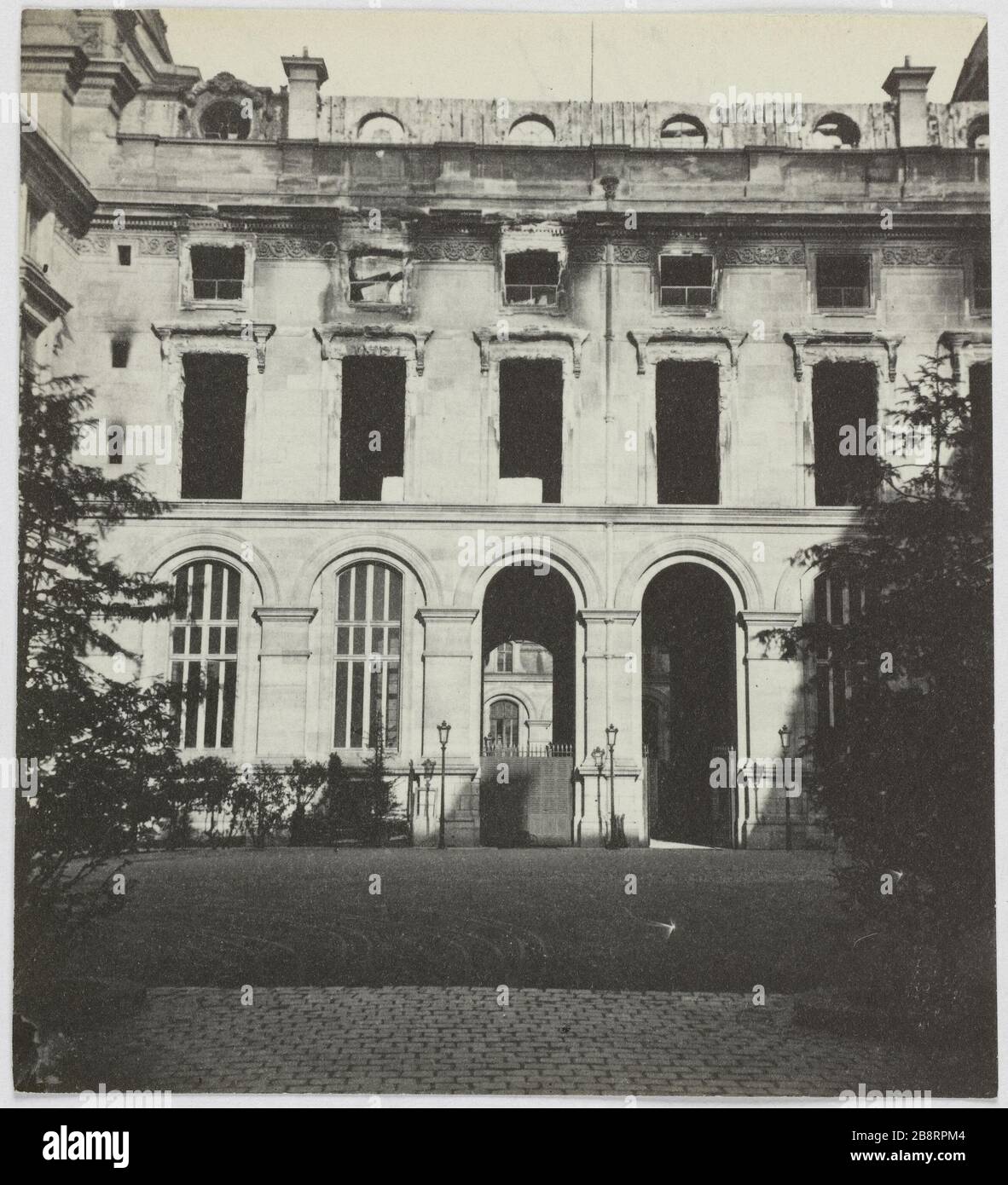 Louvre / Library of the Louvre on fire. The Library of the Louvre on ...