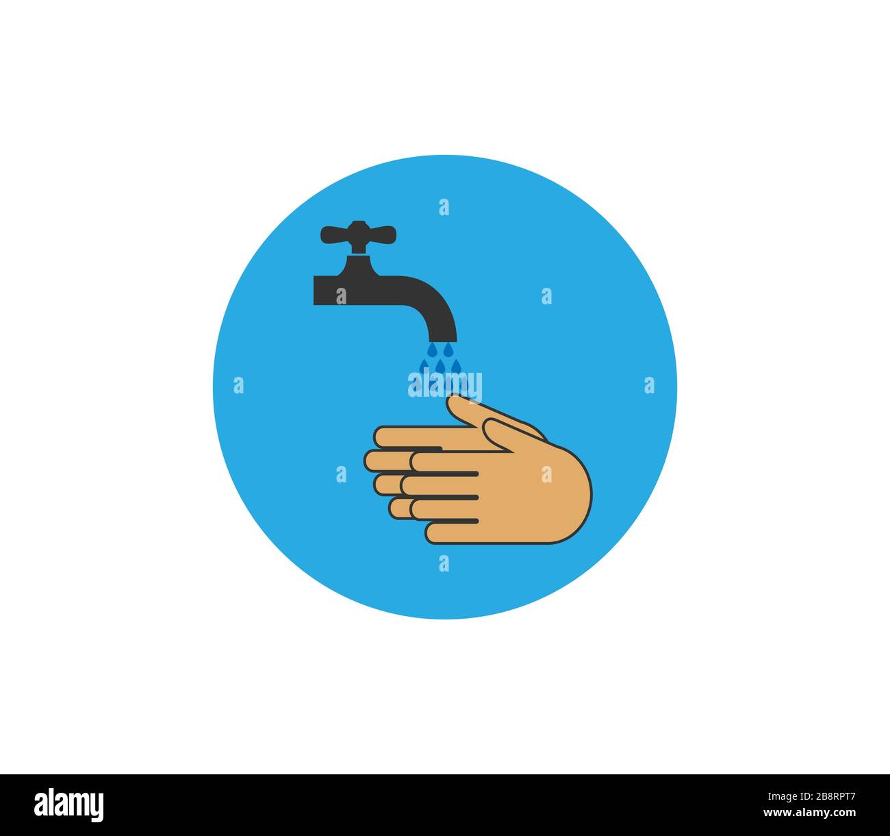 Hand washing icon. Vector illustration, flat design Stock Vector Image ...
