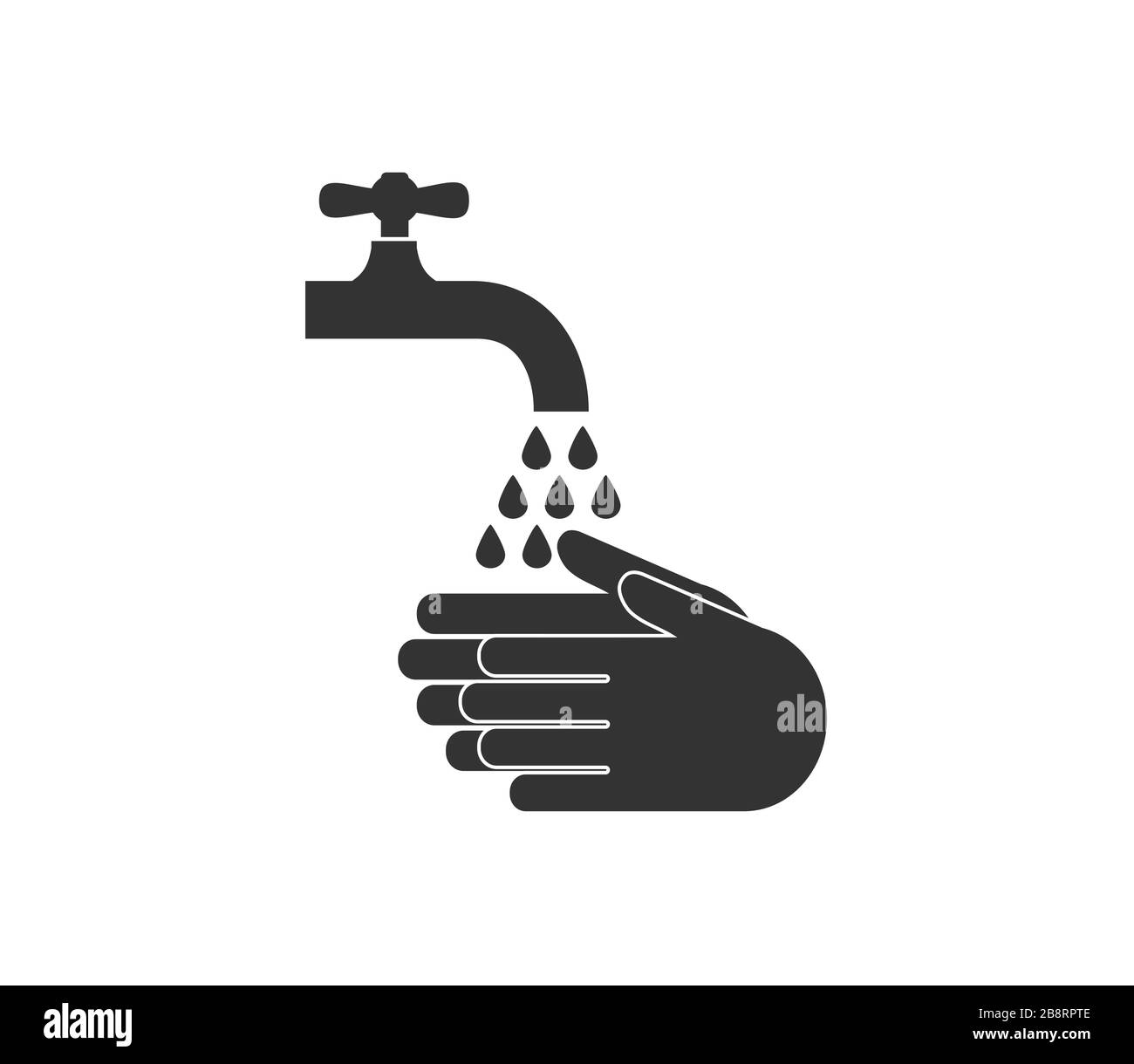 Hand washing icon. Vector illustration, flat design Stock Vector Image ...
