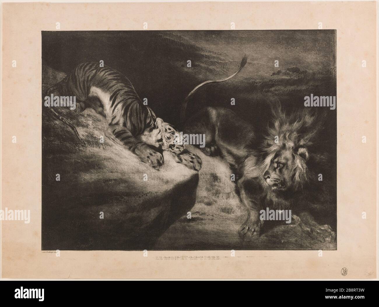 The Lion and the Tiger Louis Candide Boulanger (1806-1867). "Le Lion et ...
