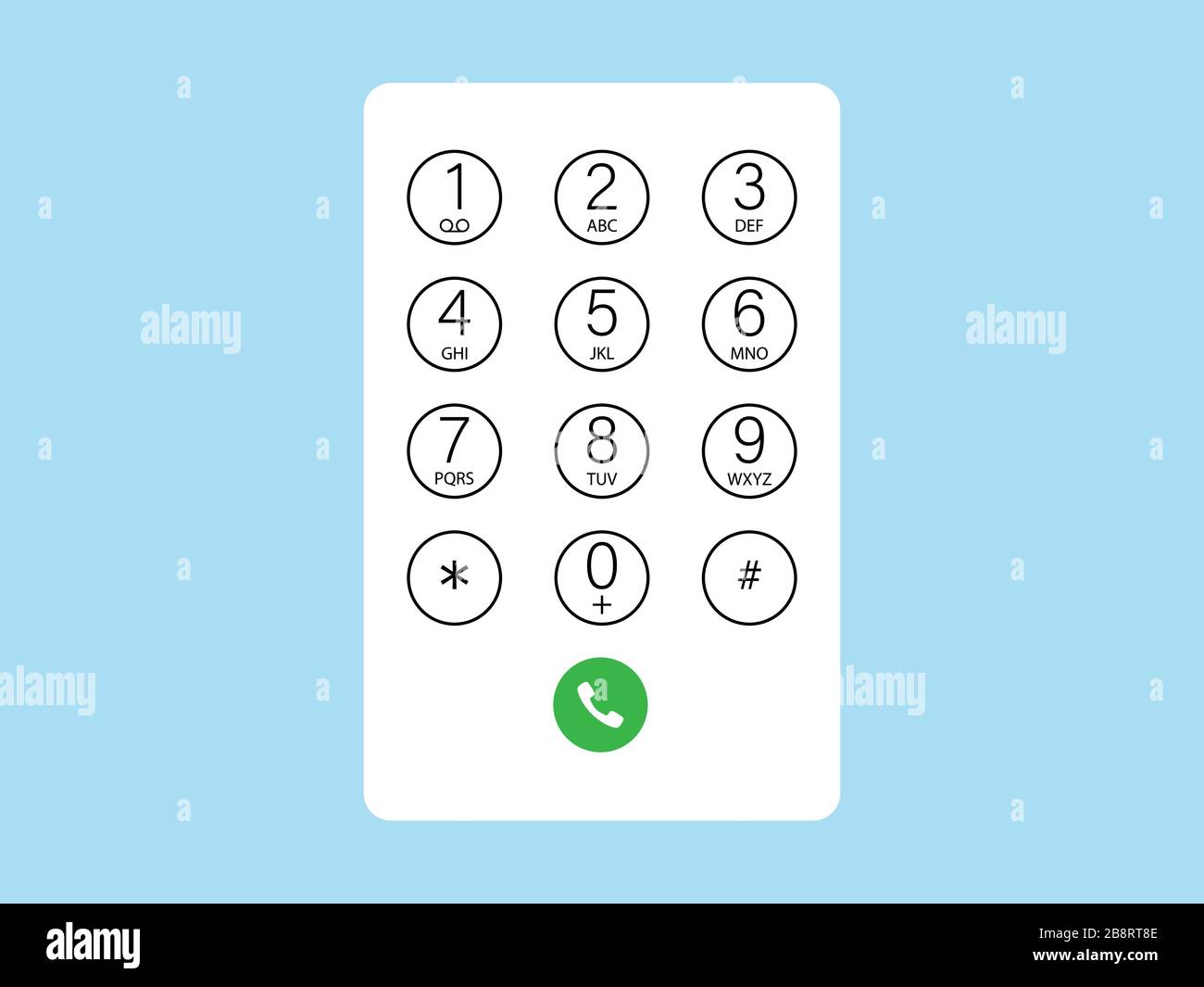 Interface keypad, numbers icon. Vector illustration, flat design Stock ...