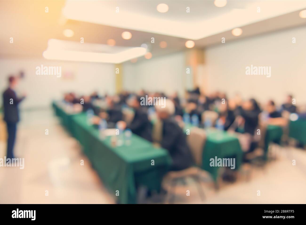 Blur of business Conference and Presentation in the conference hall ...