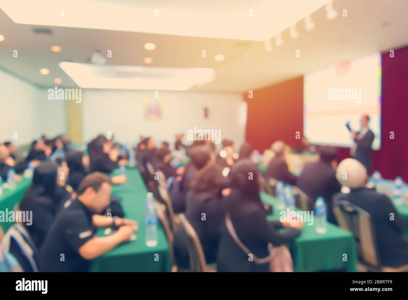 Blur of business Conference and Presentation in the conference hall ...